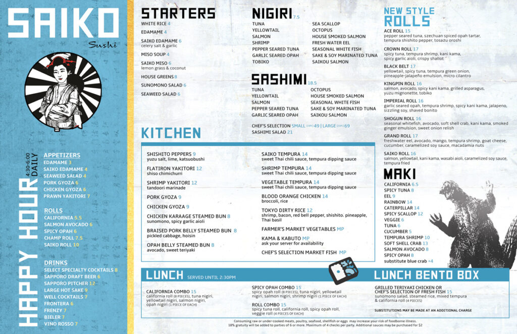 Saiko Sushi Coronado – Local Seafood and Traditional Saki
